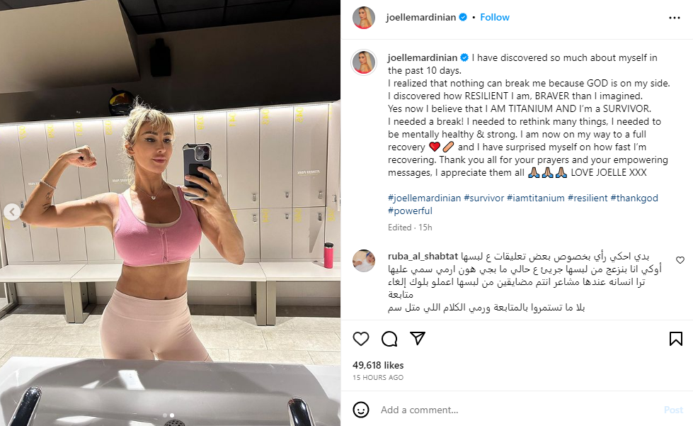 Joelle Mardinian returns to Instagram with bold pictures.. Is her husband having sex with ...